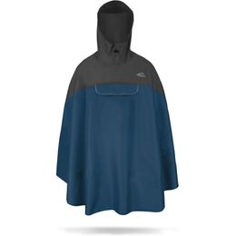 Normani Outdoor Sports Regenponcho Cherrapunji in Schwarz/Navy | Gr.: L/XL