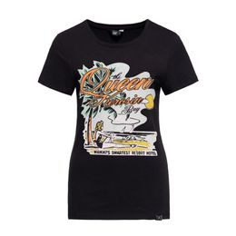 Queen Kerosin Print T-Shirt Queens Bay in schwarz | Gr.: S