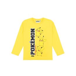 Pok&eacute;mon Pok&eacute;mon Pokemon Langarmshirt Jungen Pullover in gelb | Gr.: 140