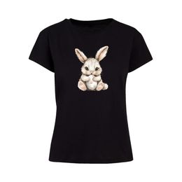 F4NT4STIC Box Tee Niedlicher Osterhase mit Ei in schwarz | Gr.: XS