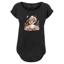 F4NT4STIC Long Cut T-Shirt S&uuml;&szlig;es Oster K&uuml;ken mit Hut in schwarz | Gr.: XXL