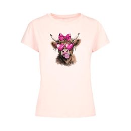 F4NT4STIC Box Tee Highland Cow Valentinstag Sonnenbrille in pink | Gr.: XXL