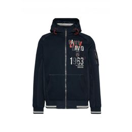 CAMP DAVID Sweatjacke 'The Craftsmen' in blau | Gr.: S