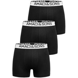 Amaci&Sons Amaci&Sons 3er Pack Boxershorts DUSTIN in Schwarz/Wei&szlig; | Gr.: L