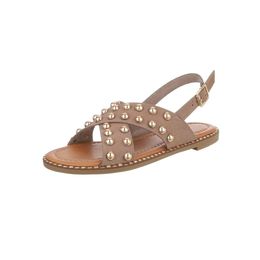 Ital-Design Sandale & Sandalette in Hellbraun | Gr.: 38