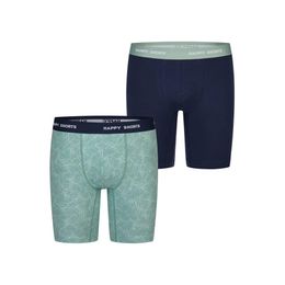 Happy Shorts 2er-Set: Boxershorts in T&uuml;rkis/ Dunkelblau | Gr.: M