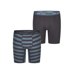 Happy Shorts 2er-Set: Boxershorts in Blau/ Schwarz | Gr.: XL