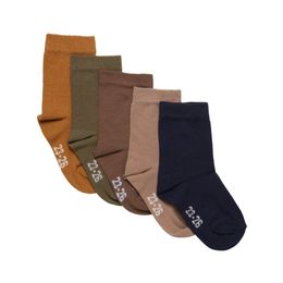 Minymo Kinder Socken "Ankle Sock Multi (5-Pack)" in Gr&uuml;n | Gr.: 27-30