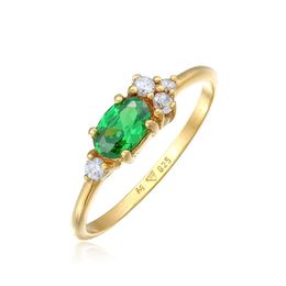 Elli Ring 925 Sterling Silber Verlobungsring in Gold | Gr.: 56