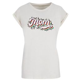 F4NT4STIC T-Shirt Muttertag Mama Schriftzug Regenbogen in Whitesand | Gr.: XL