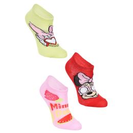Disney Minnie Mouse 3er-Set: Sneaker Socken Minnie Mouse in Mehrfarbig | Gr.: 27-30