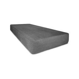Aspero Flanell-Spannbettlaken PERPIGNAN in Anthrazit | Gr.: 90-100 x 200 cm