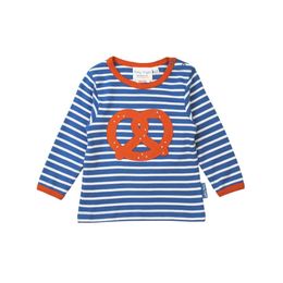 Toby tiger Langarmshirt mit Brezel Applikation in blau | Gr.: 98