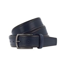 Vanzetti G&uuml;rtel Leder in navy | Gr.: 90 cm