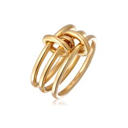 Elli Ring 925 Sterling Silber in Gold | Gr.: 58