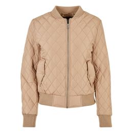 Urban Classics Damen Ladies Diamond Quilt Nylon Jacket in unionbeige | Gr.: XL