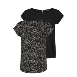 DENIMFY T-Shirt DFAda 2er Pack in Schwarz | Gr.: S
