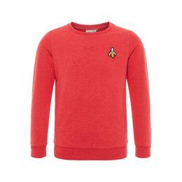 name it M&auml;dchen Pullover mit Aufn&auml;her in True Red | Gr.: 104