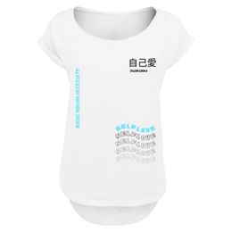 F4NT4STIC Long Cut T-Shirt Self Love LONG TEE in wei&szlig; | Gr.: S