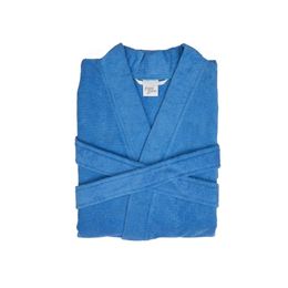 Framsohn Walkfrottier Unisex Bademantel "CASA" in Azur | Gr.: L