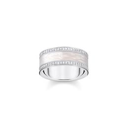 Thomas Sabo Ring Wei&szlig; Mit Steinen in silber, wei&szlig; | Gr.: 56