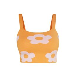 Swirly Damen Crop-Top in ORANGE | Gr.: XS