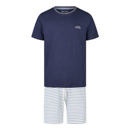 Phil & Co. Berlin Pyjama Shorty in marine-weiss | Gr.: L