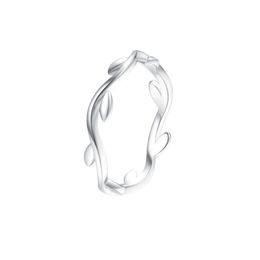 Hey Happiness Lorbeer-Ring aus 925er Sterlingsilber in Silber | Gr.: 57