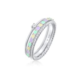 Elli Ring 925 Sterling Silber Ring Set in Silber | Gr.: 56