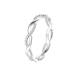 Hey Happiness Doppelt Gedrehter Ring aus 925er Sterlingsilber | Gr.: 57