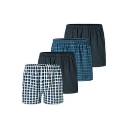 Schiesser Boxershorts Web in Dunkelblau / blau / blau | Gr.: S