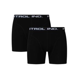 PETROL INDUSTRIES Boxershorts Petrol Logo Einfarbig in Schwarz | Gr.: M