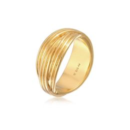 Elli Ring 925 Sterling Silber in Gold | Gr.: 52