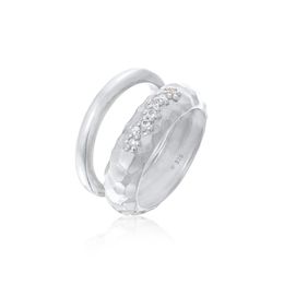 Elli Ring 925 Sterling Silber Ring Set in Silber | Gr.: 54