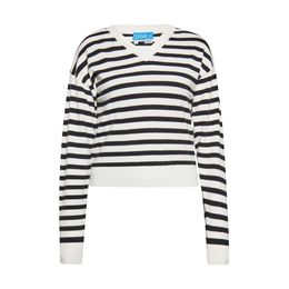 SANIKA Damen Pullover in WEISS SCHWARZ | Gr.: XL