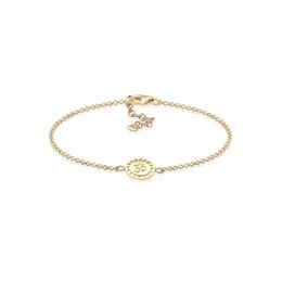 Elli Armband 925 Sterling Silber Om in Gold | Gr.: 19 cm
