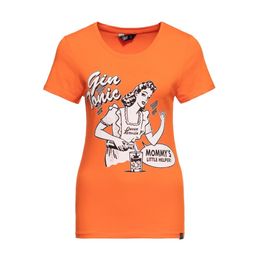 Queen Kerosin Classic T-Shirt Gin Tonic in orange | Gr.: XS