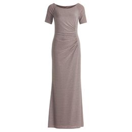 Vera Mont Abendkleid im Glitzer-Look in Taupe/Silver | Gr.: 40