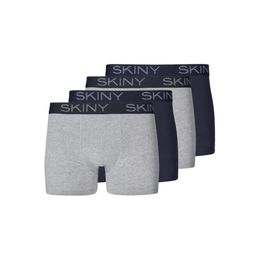 Skiny Retro Short / Pant Cotton in Grau / Blau | Gr.: M