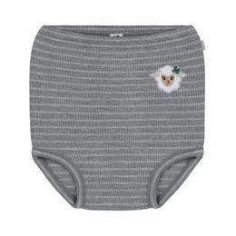 Normani Outdoor Sports Baby Merino Windelhose Tokoroa in Grau gestreift | Gr.: 98
