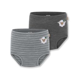 Normani Outdoor Sports 2er Pack Baby Merino Windelhose Tokoroa in Anthrazit/Grau | Gr.: 98