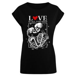 F4NT4STIC Extended Shoulder T-Shirt Love is all you need in schwarz | Gr.: 4XL