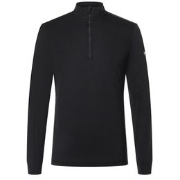 super.natural Merino Longsleeve M TUNDRA175 ZIP 1/4 in schwarz | Gr.: 3XL
