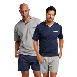 Le Jogger Pyjama in marine, grau-meliert | Gr.: 48/50