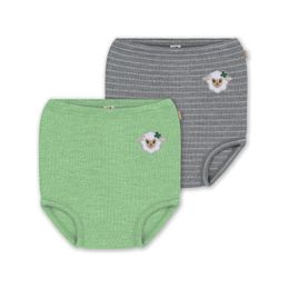 Normani Outdoor Sports 2er Pack Baby Merino Windelhose Tokoroa in Grau/Gr&uuml;n | Gr.: 86