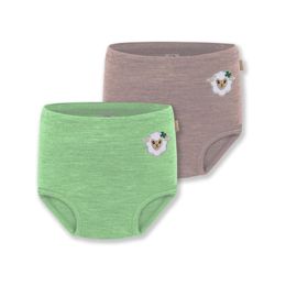 Normani Outdoor Sports 2er Pack Baby Merino Windelhose Tokoroa in Rosa/Gr&uuml;n | Gr.: 86