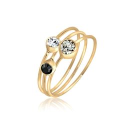 Elli Ring 925 Sterling Silber Ring Set in Gold | Gr.: 58