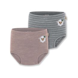 Normani Outdoor Sports 2er Pack Baby Merino Windelhose Tokoroa in Grau/Rosa | Gr.: 86