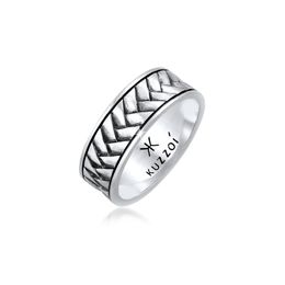 Kuzzoi Ring 925 Sterling Silber in Schwarz | Gr.: 60