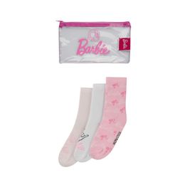 ONOMATO! 3er-Set: Barbie Socken und Kosmetiktasche Geschenk-Set in Mehrfarbig | Gr.: 31-34